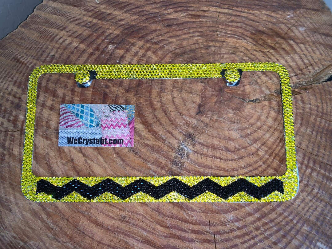 Charlie Brown Snoopy Crystal Sparkle Auto Bling Rhinestone License ...