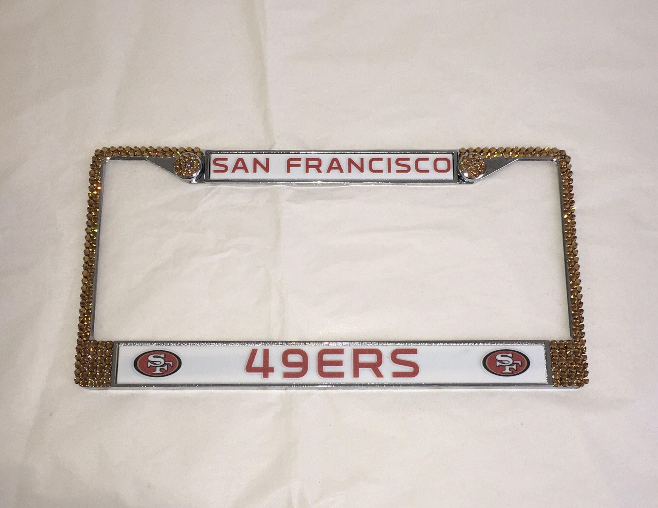 49ers 49 ers San Francisco Sport on Silver Frame Crystal Sparkle Auto ...