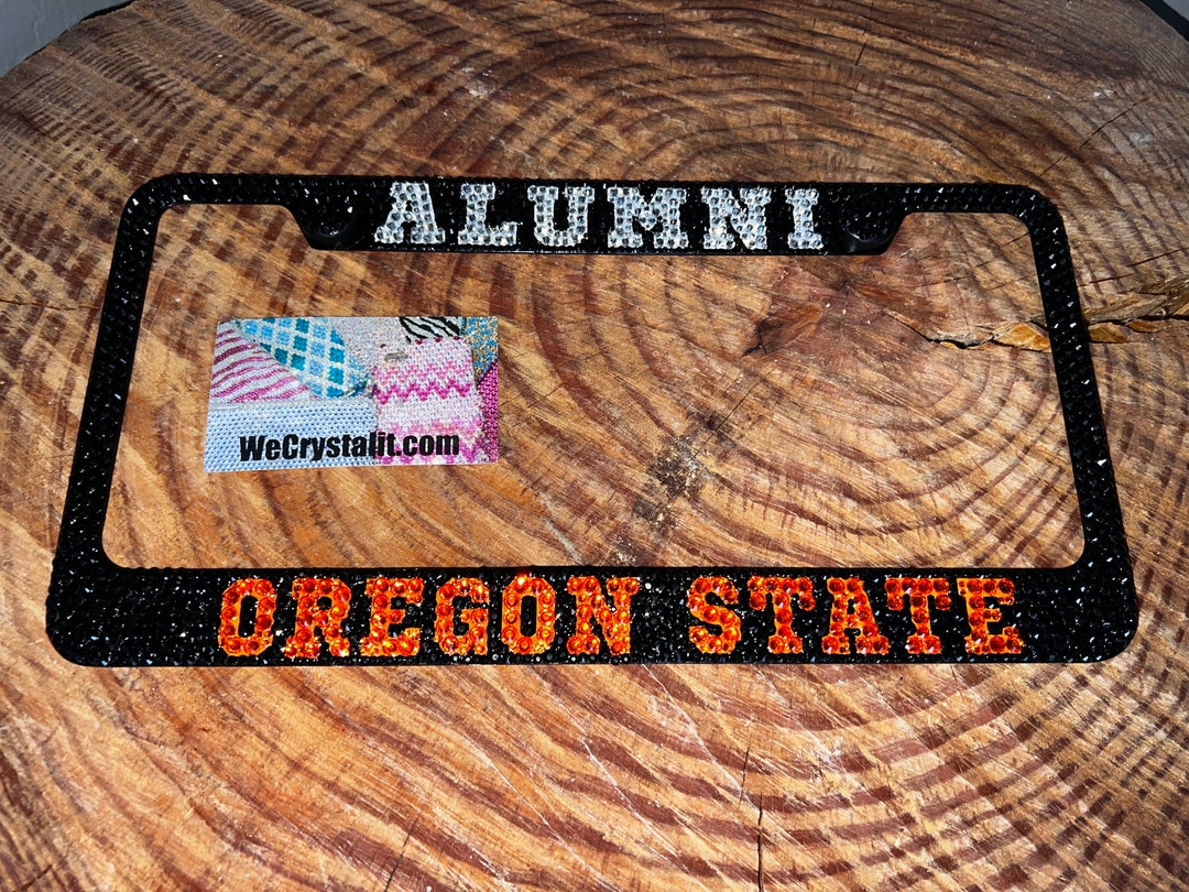 Oregon State Alumni Crystal Sparkle Auto Bling Rhinestone License Plate ...