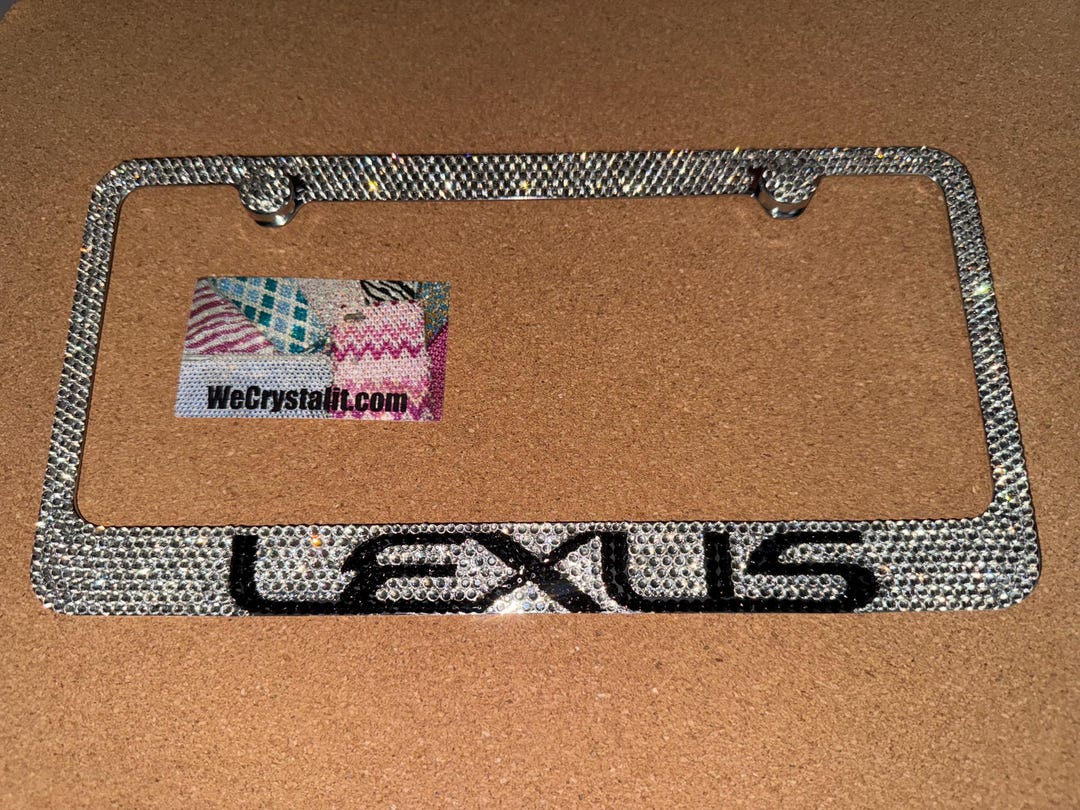 Lexus Crystal Sparkle Auto Bling Rhinestone License Plate Frame With ...