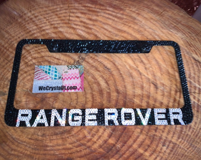 Range Rover Crystal Sparkle Auto Bling Rhinestone License Plate Frame ...