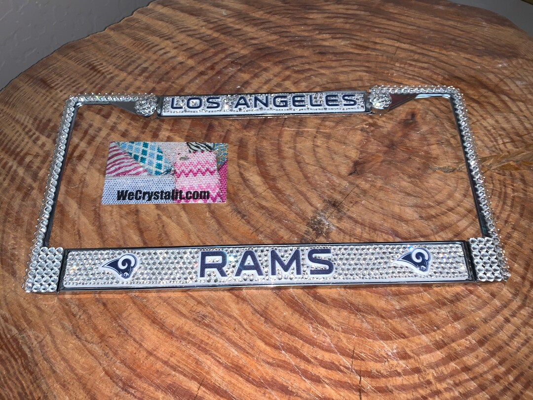 Los Angeles Rams License Clear Crystal Sport Football Frame Sparkle ...