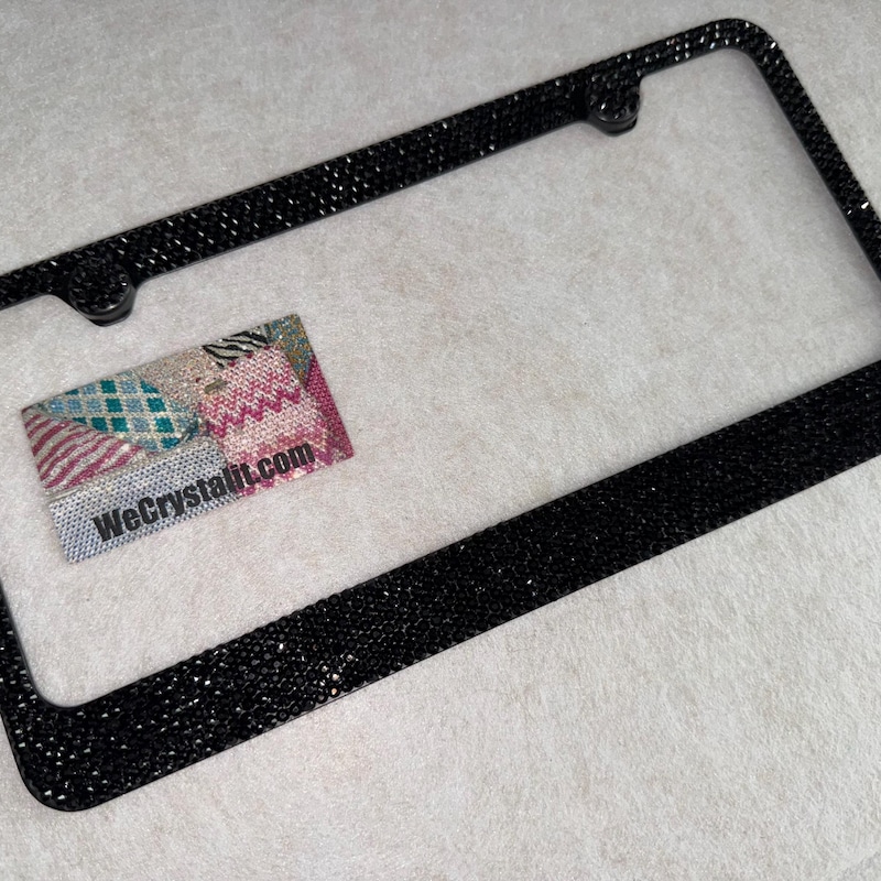 Black Bling Plate Frames - Etsy