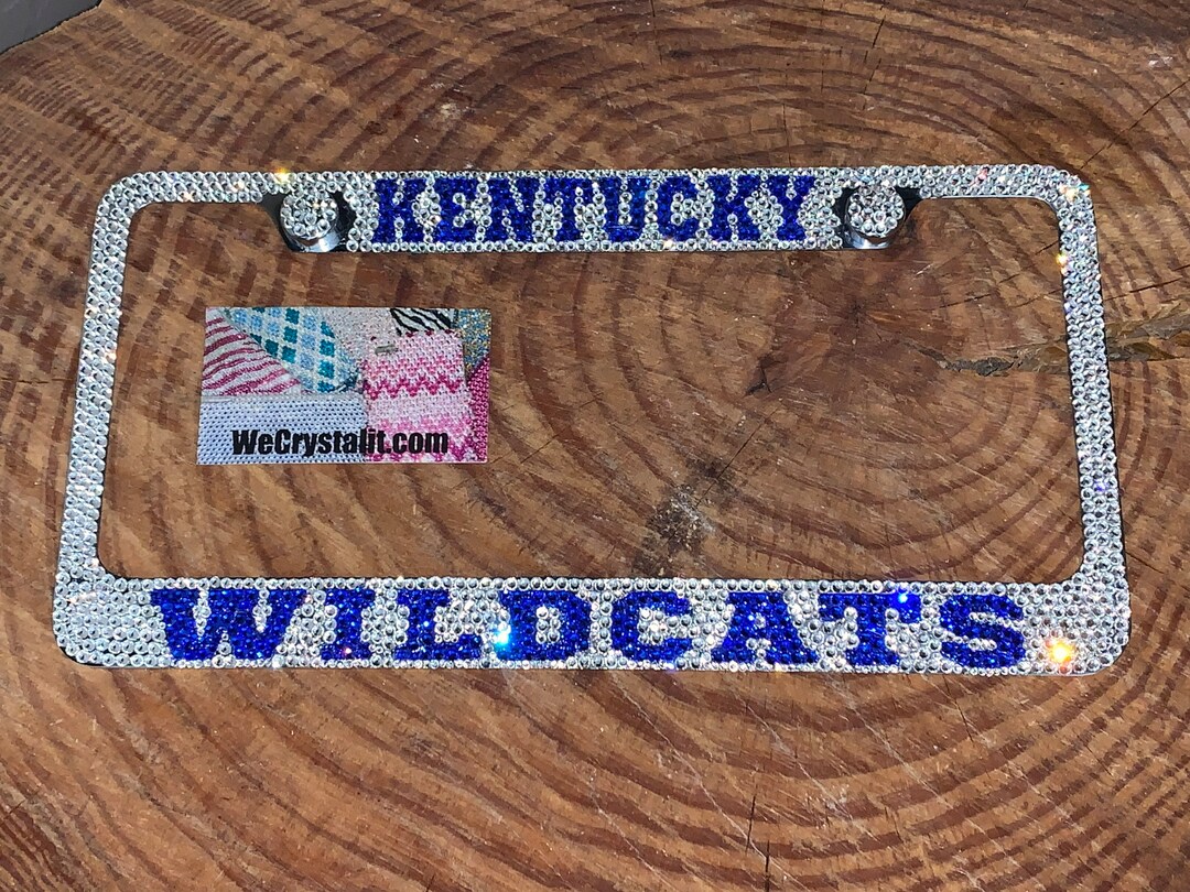 Kentucky Wildcats Crystal Sparkle Auto Bling Rhinestone License Plate ...