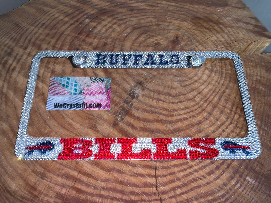 Buffalo Bills Crystal Sparkle Auto Bling Rhinestone License Plate Frame ...