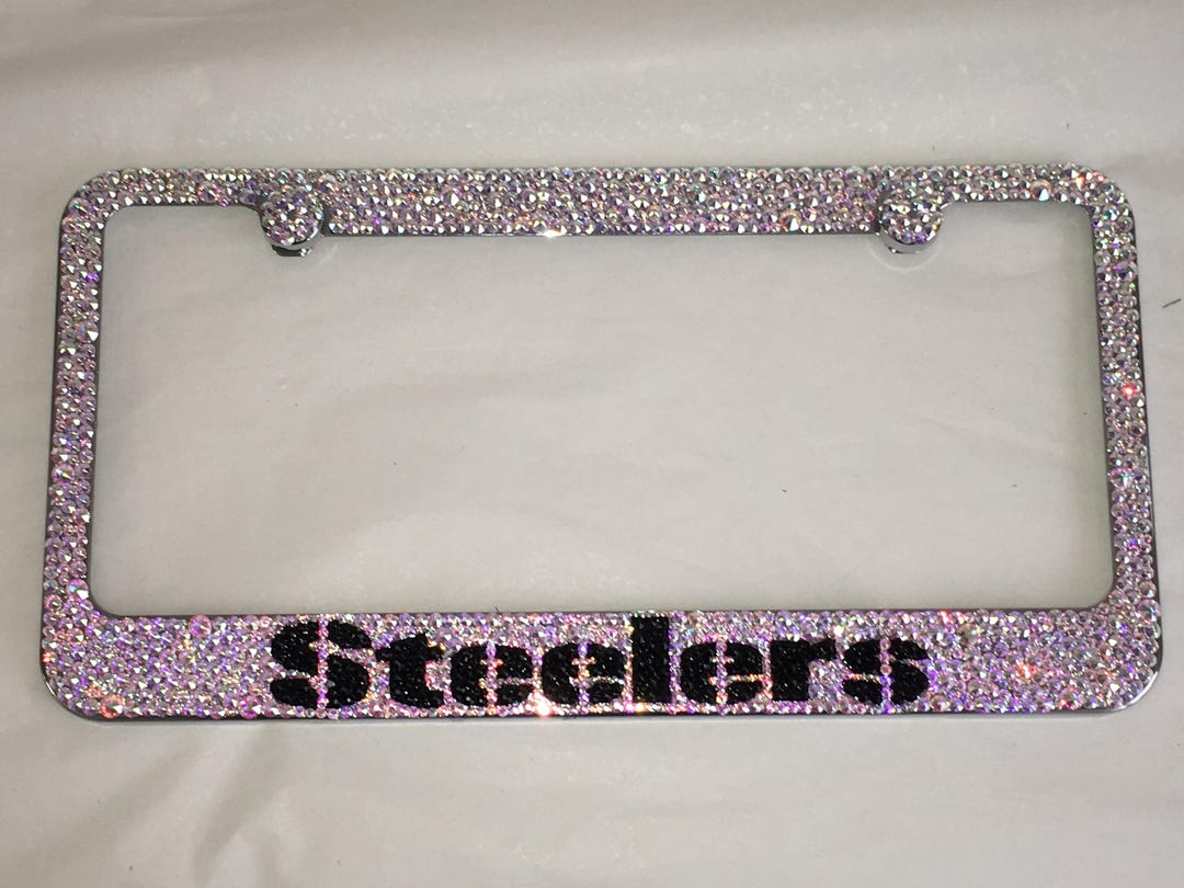 Steelers Crystal Sparkle Auto Bling Rhinestone License Plate - Etsy
