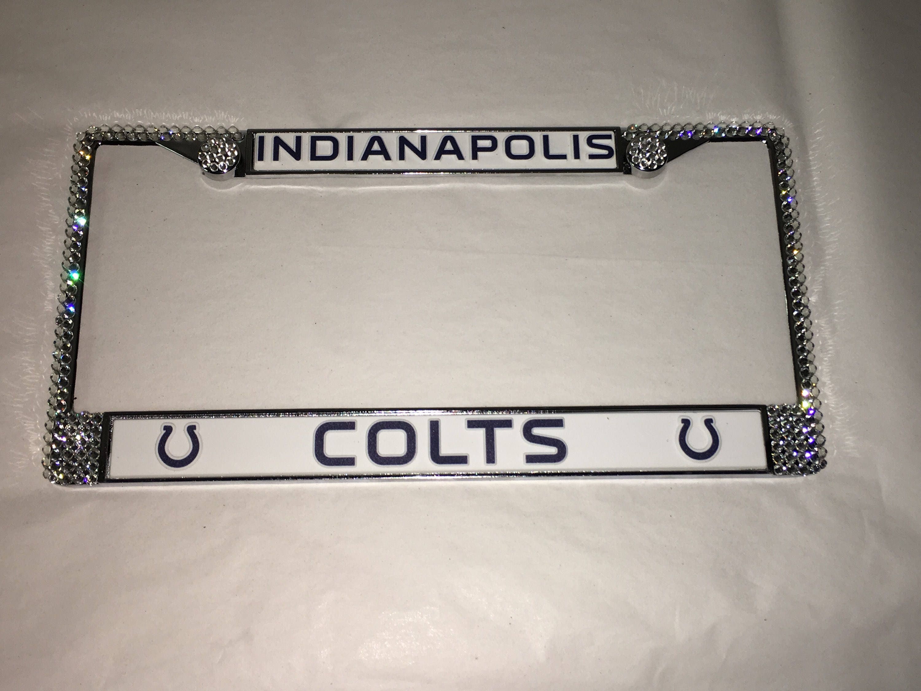 Indianapolis Colts License Crystal Sport Frame Sparkle Auto Bling ...