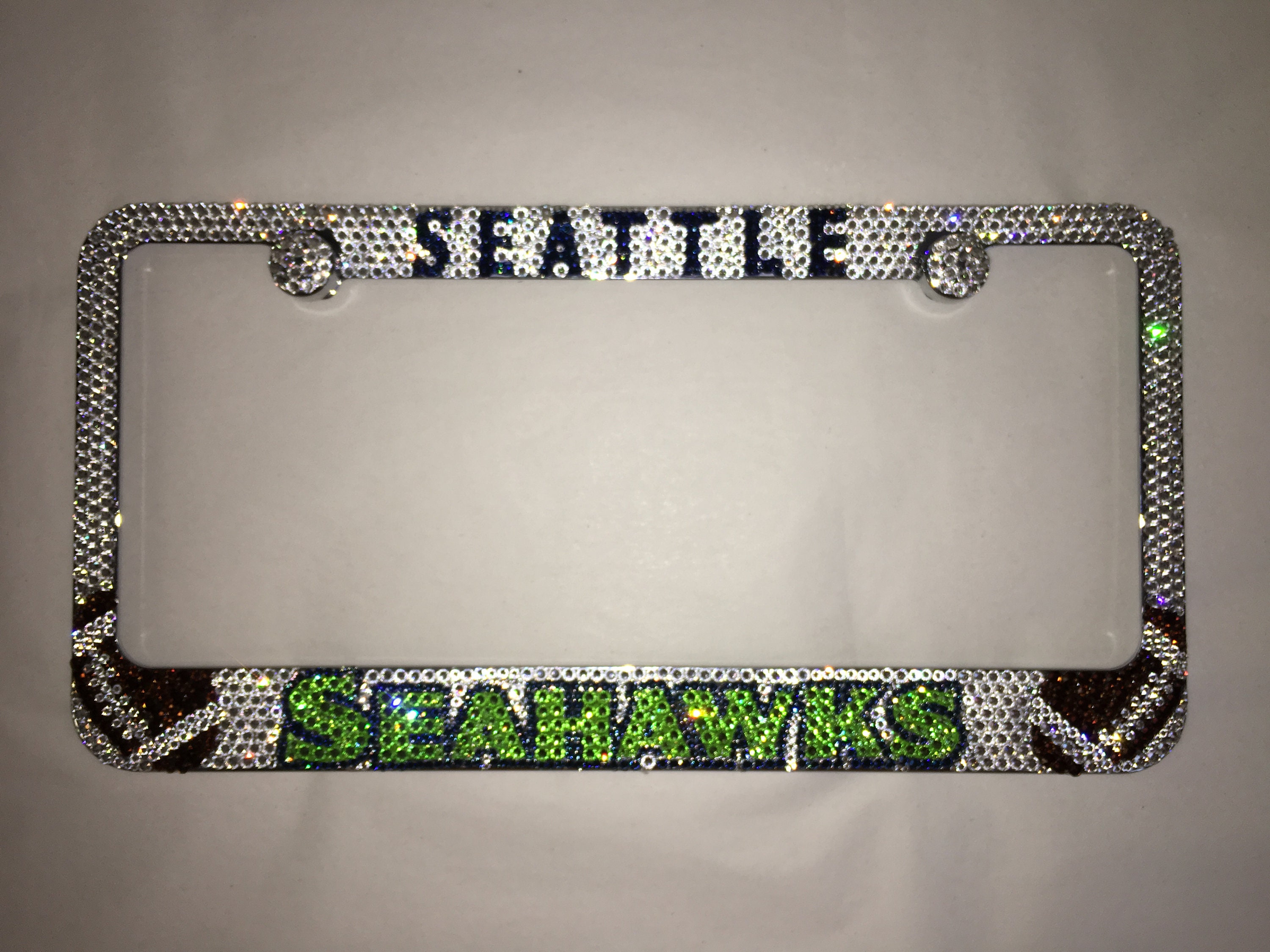 Seattle Seahawks Sparkle Auto Bling Rhinestone License Plate | Etsy