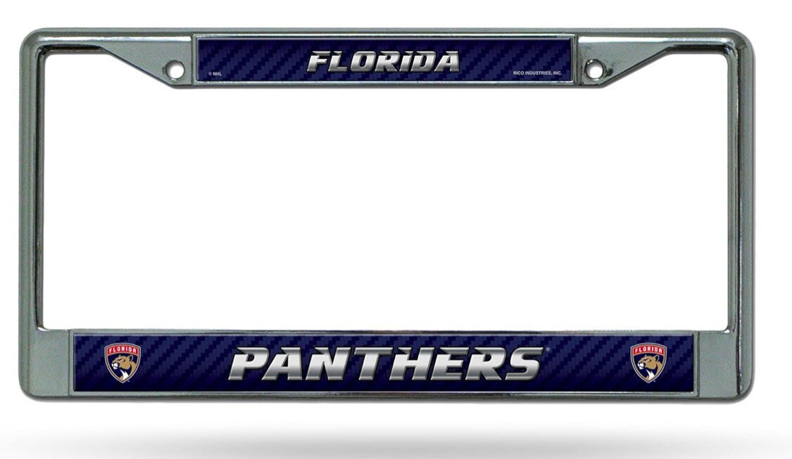 Florida Panthers AB License Crystal Sport Silver Frame Sparkle Auto ...