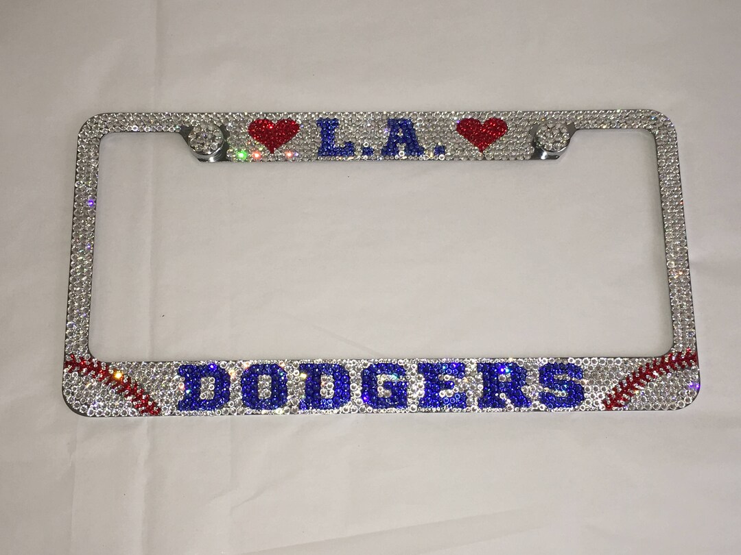 LA Dodgers Crystal Sparkle Auto Bling Rhinestone License Plate - Etsy