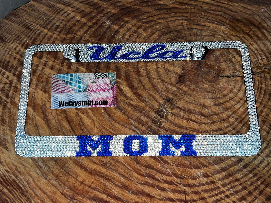 UCLA Mom Crystal Sparkle Auto Bling Rhinestone License Plate Frame With ...