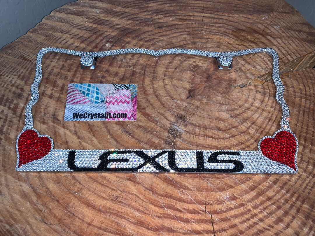 Lexus Crystal Sparkle Auto Bling Rhinestone License Plate Frame With ...