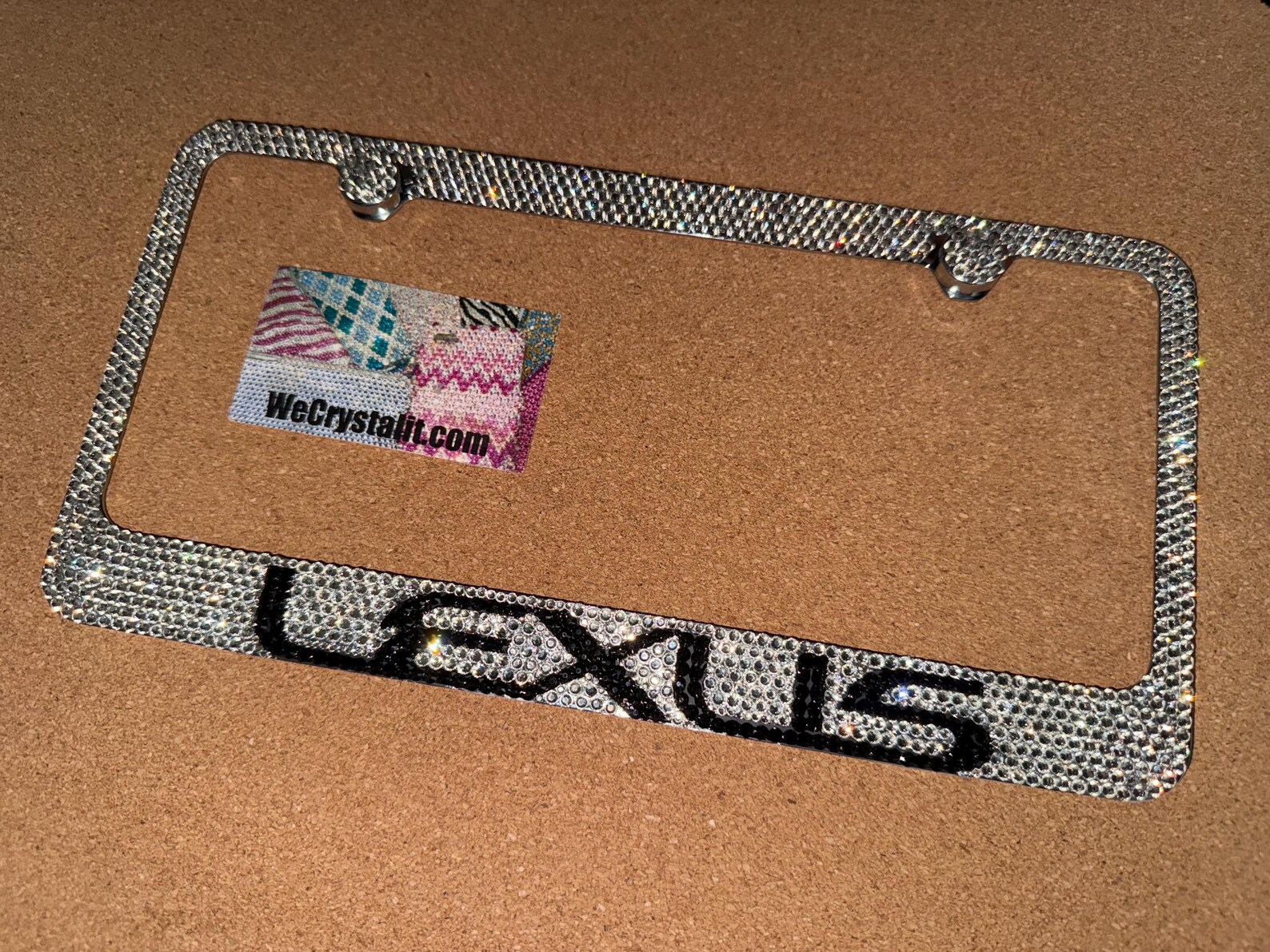 Lexus Crystal Sparkle Auto Bling Rhinestone License Plate Frame With ...