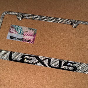 Lexus Crystal Sparkle Auto Bling Rhinestone License Plate Frame With ...