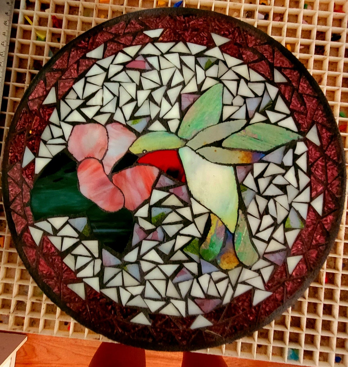 Hummingbird Mosaic Garden Stone - Etsy