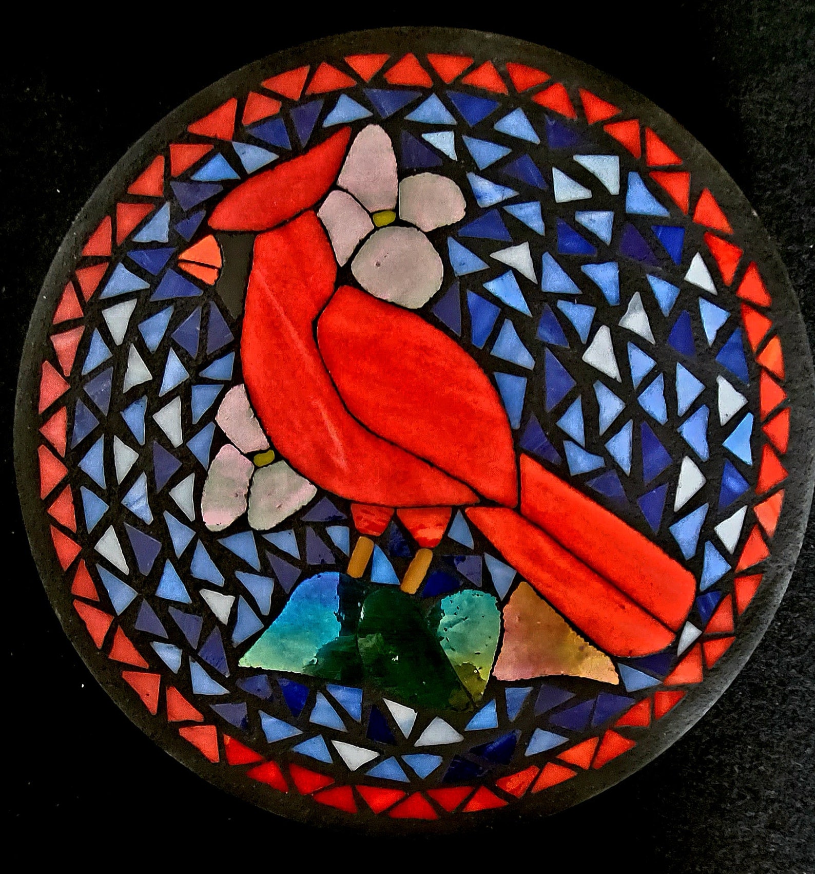 Cardinal Mosaic Stepping Stone - Etsy