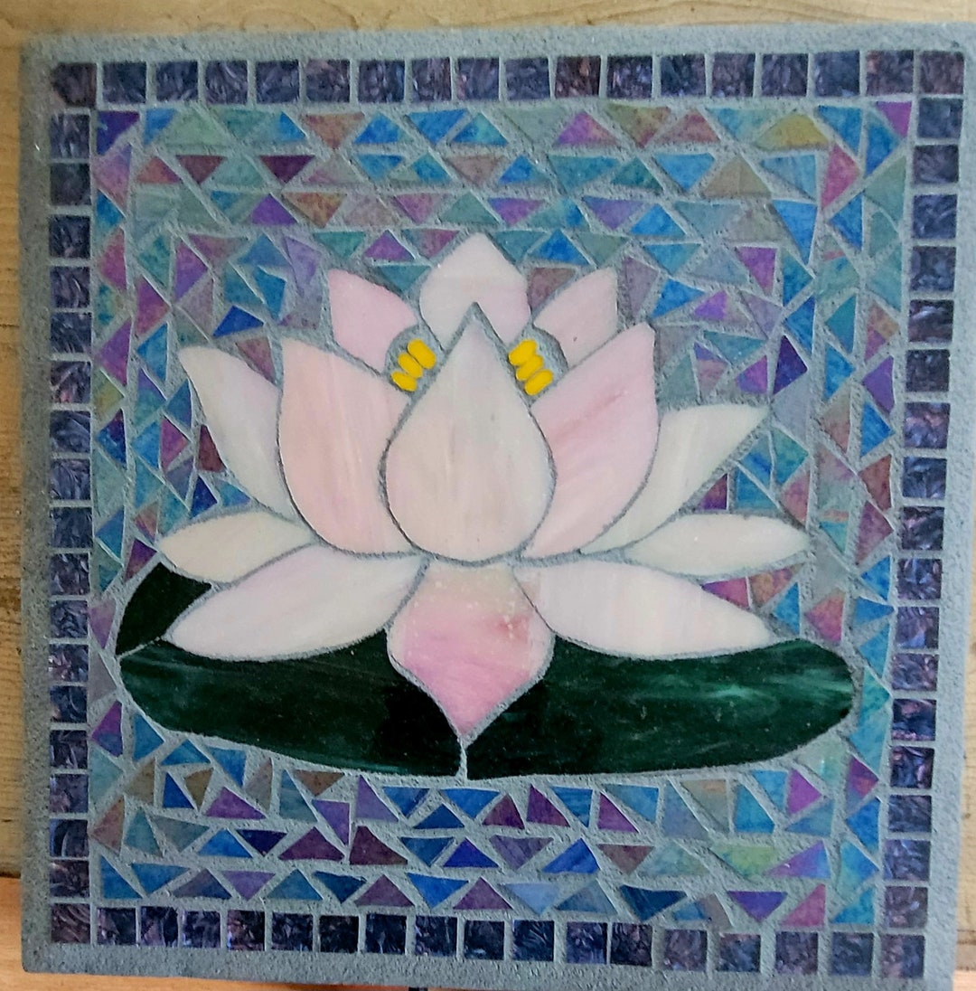 SALE! Lotus Garden Mosaic Stone Decoration - Etsy