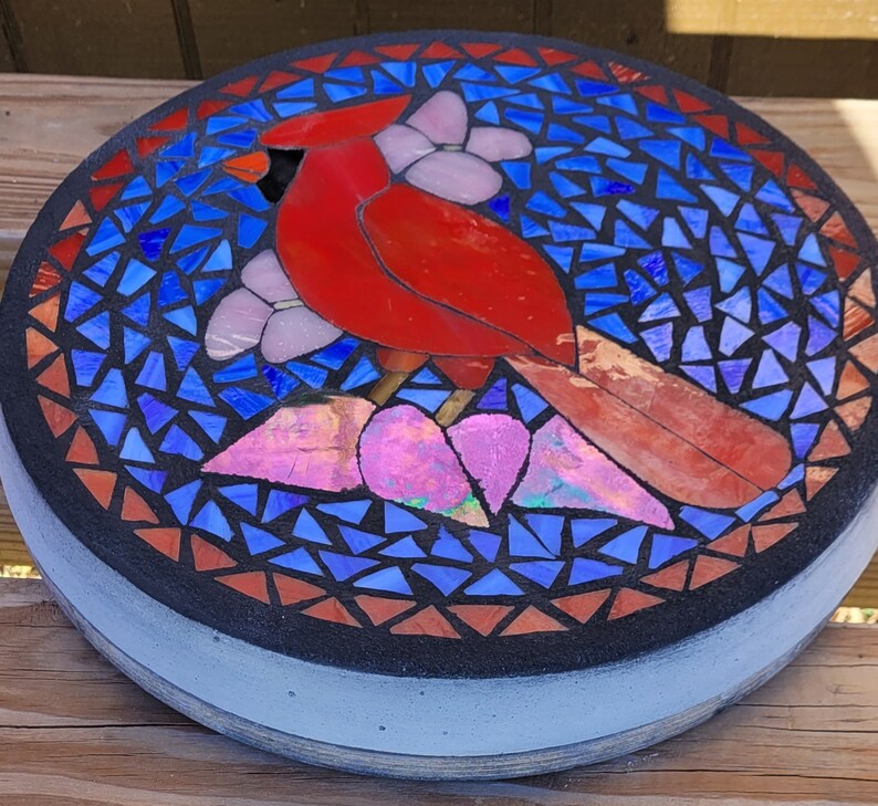 Cardinal Mosaic Stepping Stone - Etsy