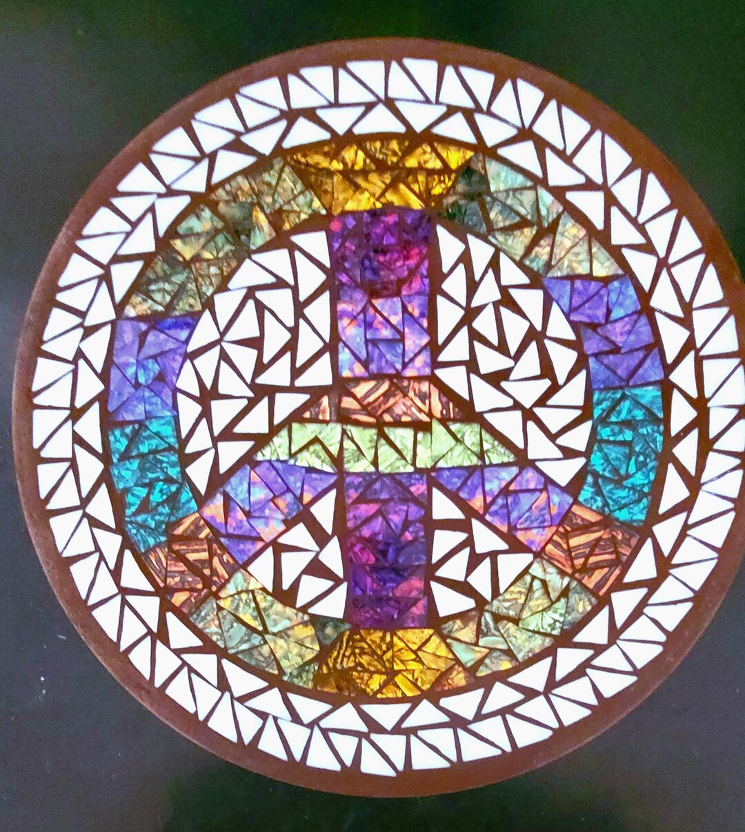 Peace Sign Mosaic Garden Stone - Etsy