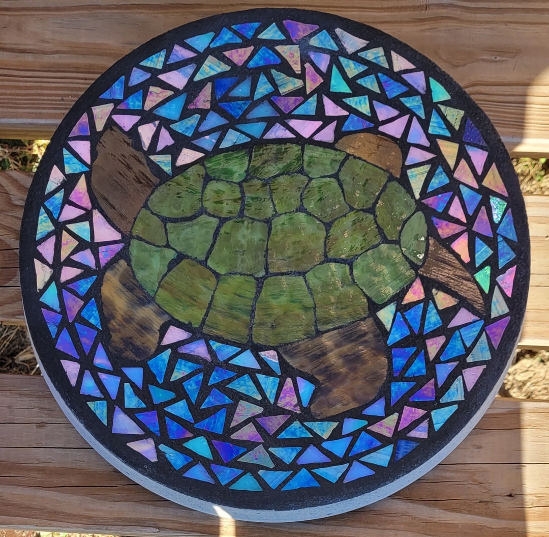 Turtle Mosaic Stepping Stone - Etsy