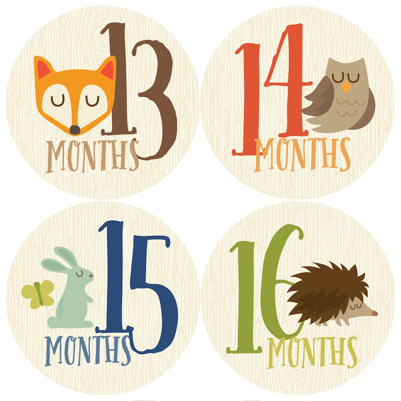 Baby Boy Month Stickers - Etsy