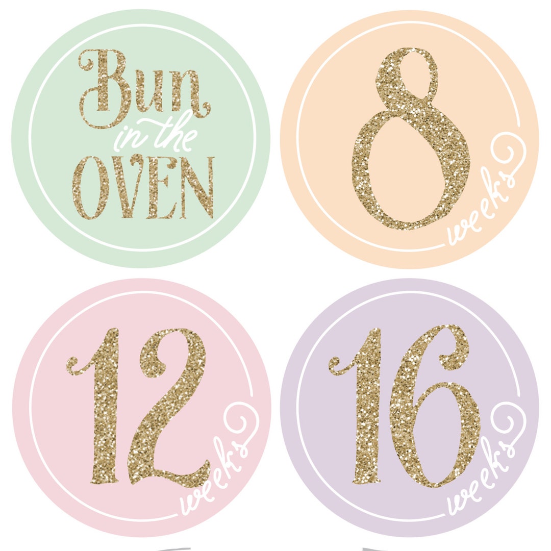 Pregnancy Sticker, Belly Stickers, Gold Stickers, Baby Bump Stickers ...