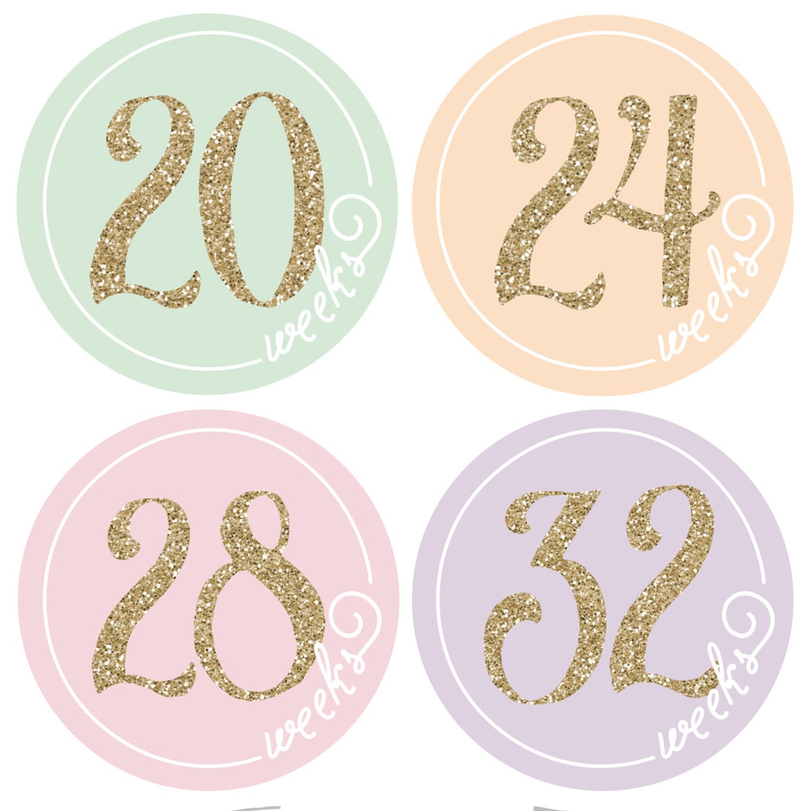 Pregnancy Sticker Belly Stickers Gold Stickers Baby Bump - Etsy