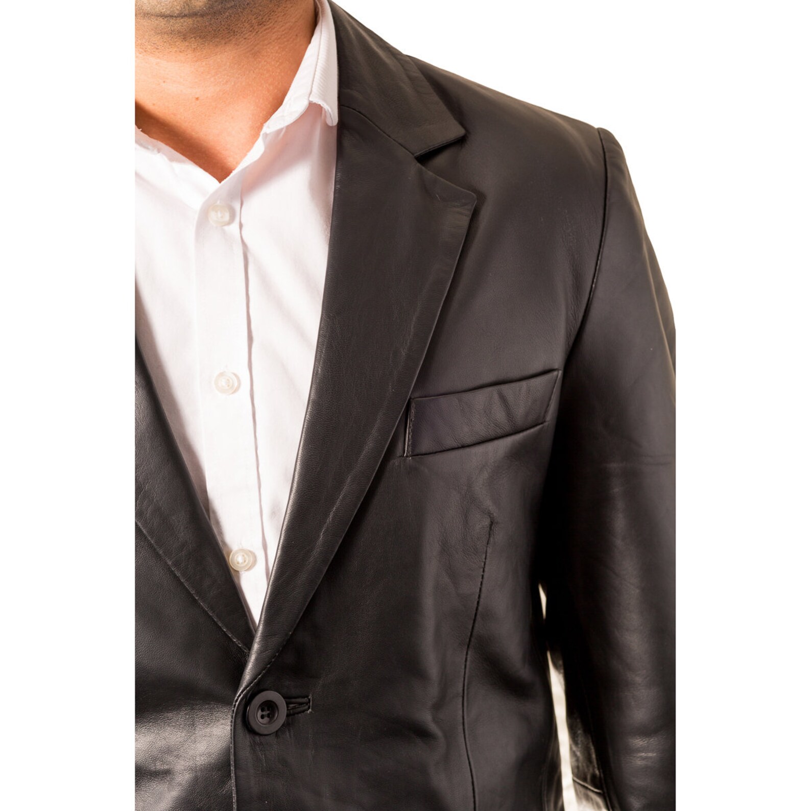 Mens Real Leather Three Button Classic Smart Tailored Blazer - Etsy UK