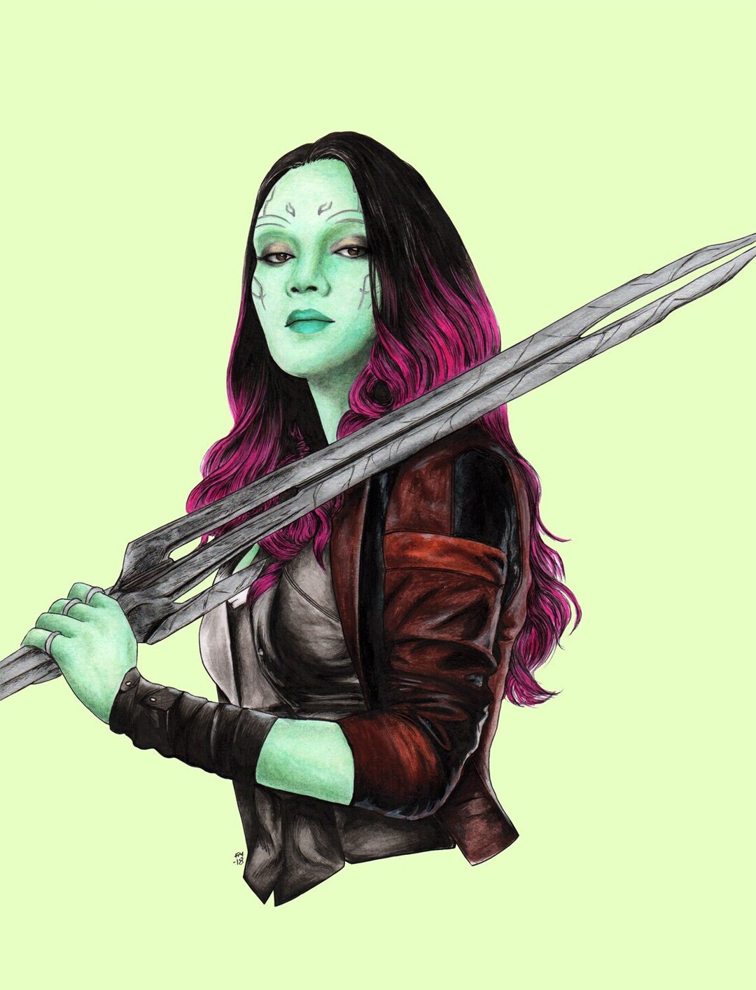 Gamora Guardians of the Galaxy 6x8 Print - Etsy