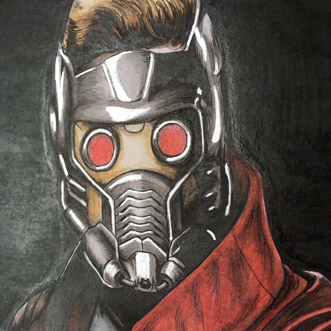 Star-lord Mini Original Drawing - Etsy