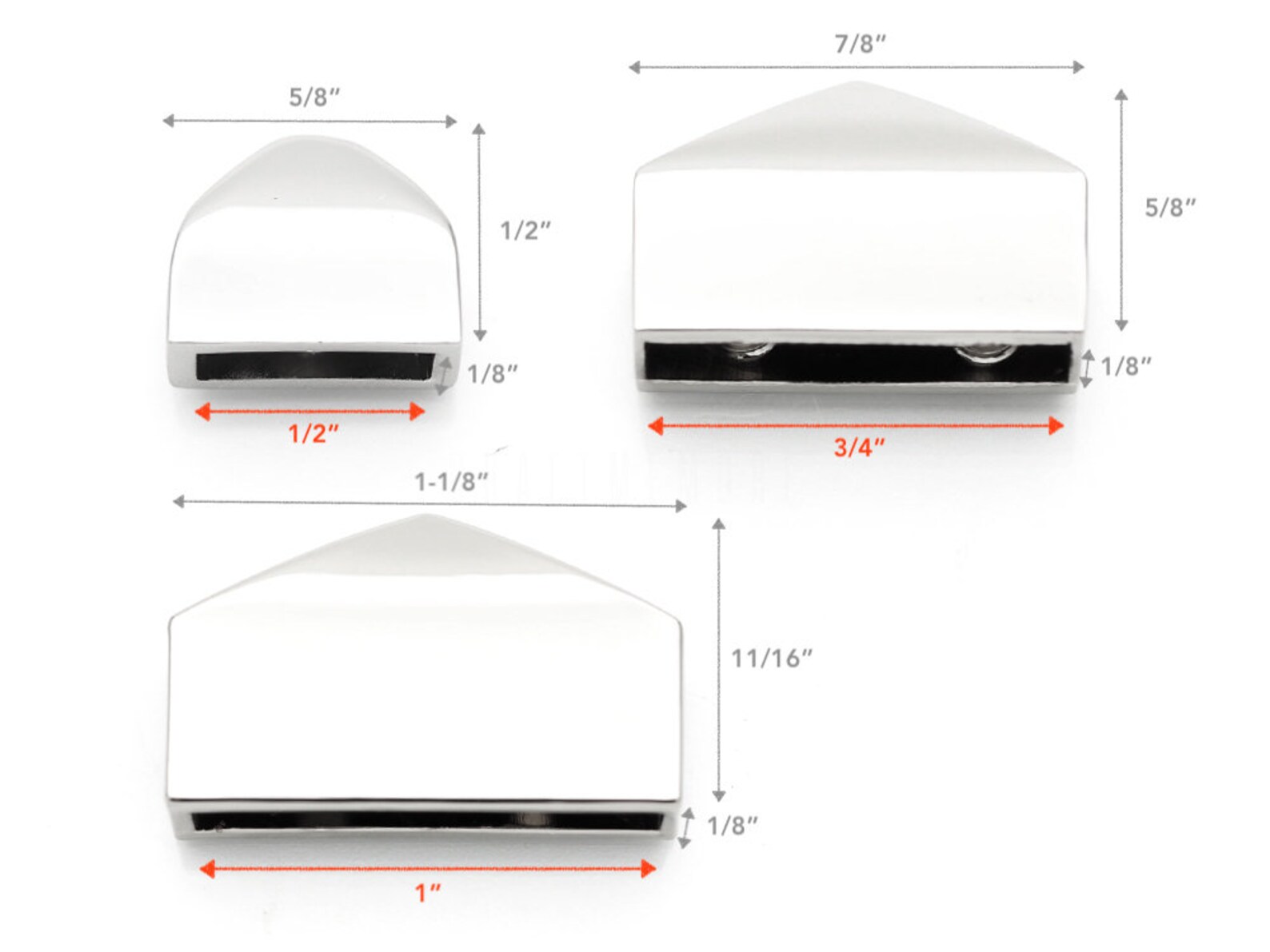 1/2 3/4 & 1 Inch Belt Tip Webbing Tip Screw in Zipper Tip | Etsy