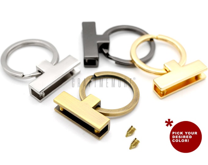 1 Inch Key Fob Hardware With Split Key Rings Holder Keychain Findings ...