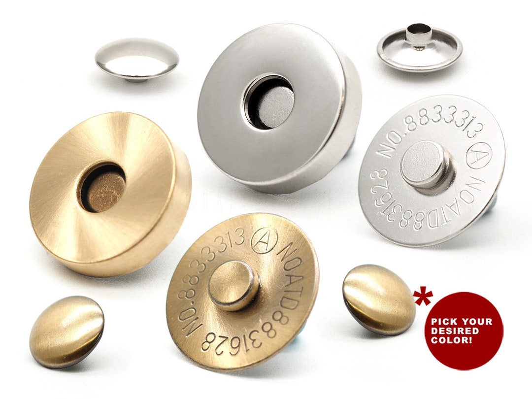 6sets 14mm 18mm Double Rivet Magnetic Purse Snaps Closures Buttons - Etsy