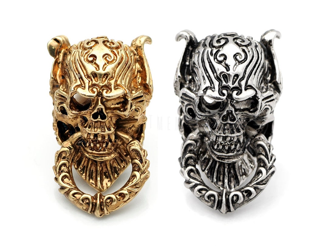 2pcs Skull Conchos Screw Back Leather Crafting Devil Ghost Skull Concho ...