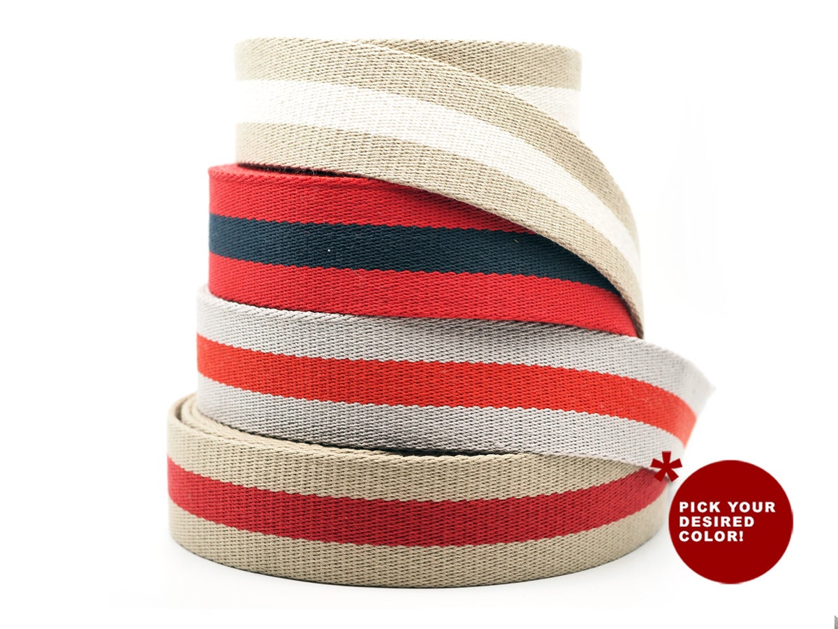 1.5 Inches Cotton Webbing Strap Two Tone Heavy Webbing Straps - Etsy