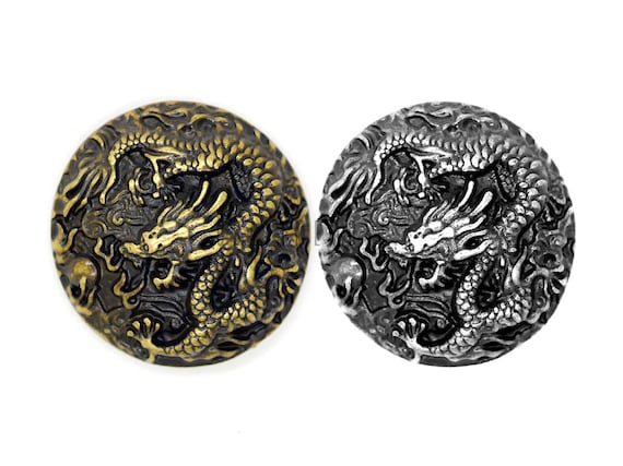 2pcs 1-3/8 Chinese Dragon Concho Screw Back Leather | Etsy