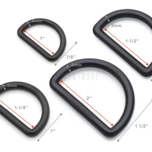 Plastic D-ring Quality Black D Rings Loop for Belts Bags Purse Handle ...