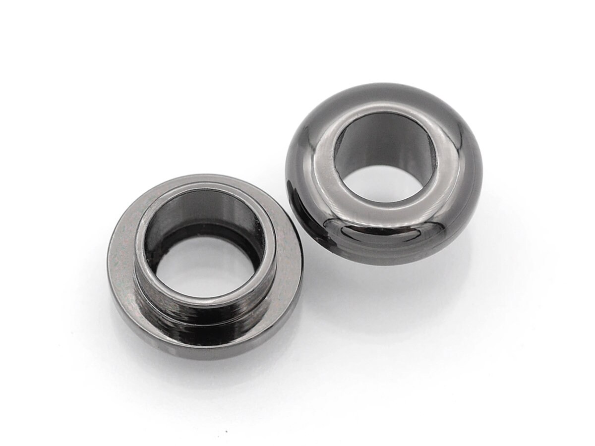 10sets 3/16"(5mm) Hole Tiny Metal Push Snap Together Eyelet Snap Rings ...