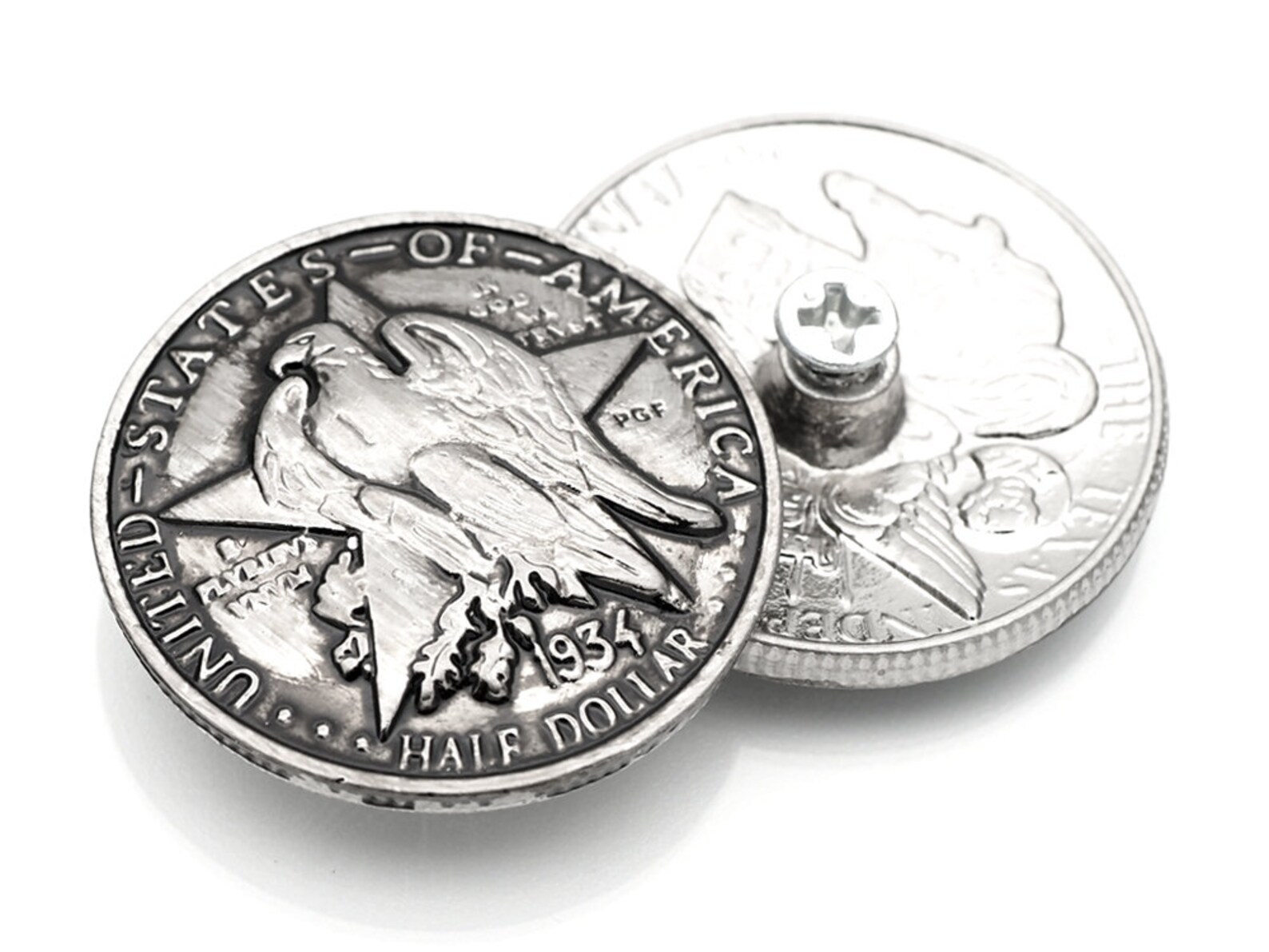 2pcs 1-1/8 Eagle Dollar Coin Concho Gaur Rodeo Cowboy - Etsy