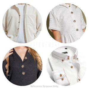 Tortoise Color Resin Buttons 4 Holes Double Layer Button for Garment ...