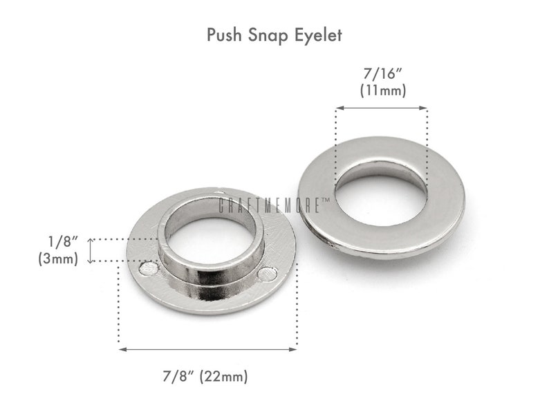 Metal Push Snap Together Grommet FLAT Surface Snap Rings - Etsy