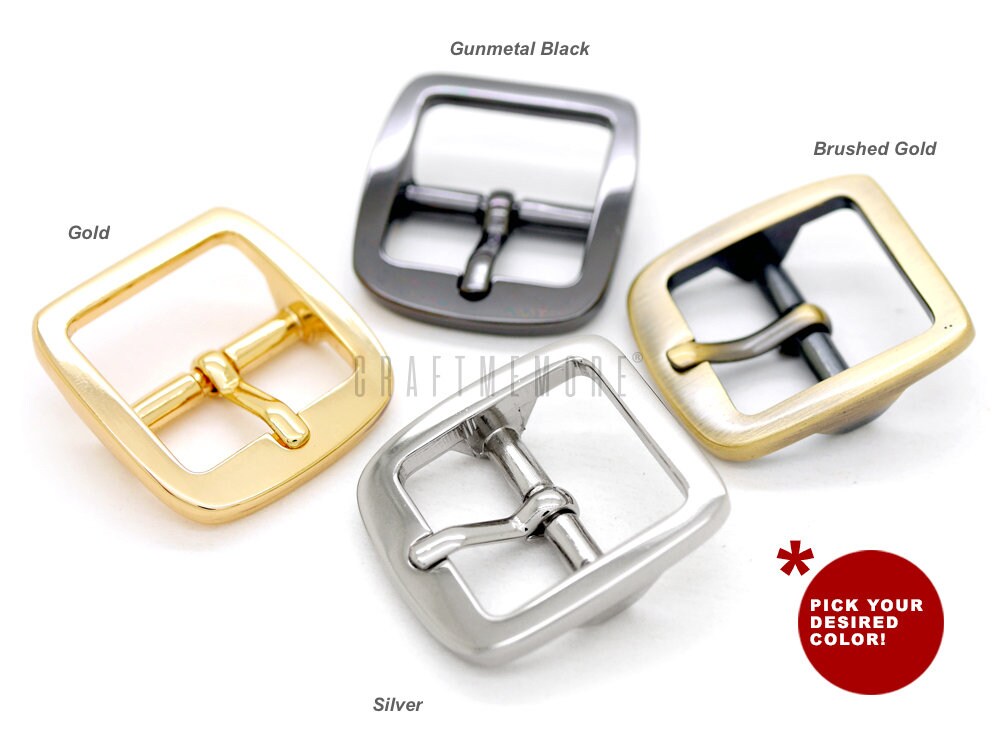 4pack 3/4 Inch Single Prong Belt Buckle Square Center Bar - Etsy