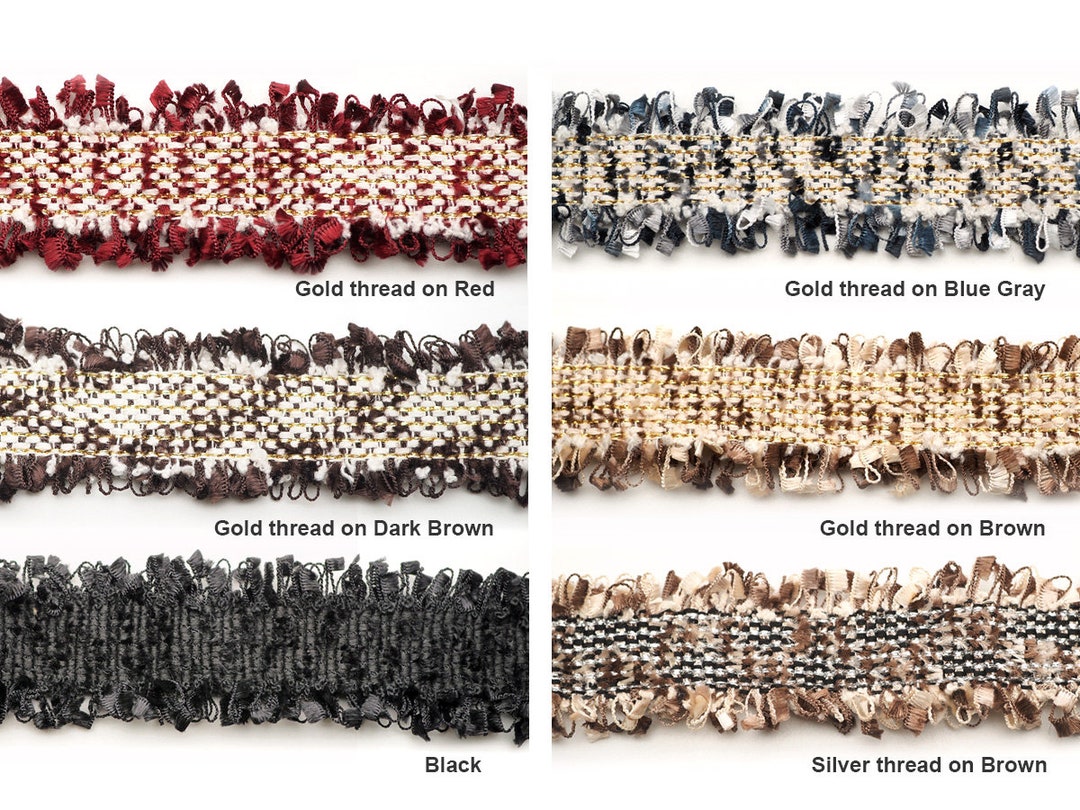 Tweed Lace Fabric Trim Ribbon Trimmings Embroidered Applique DIY ...