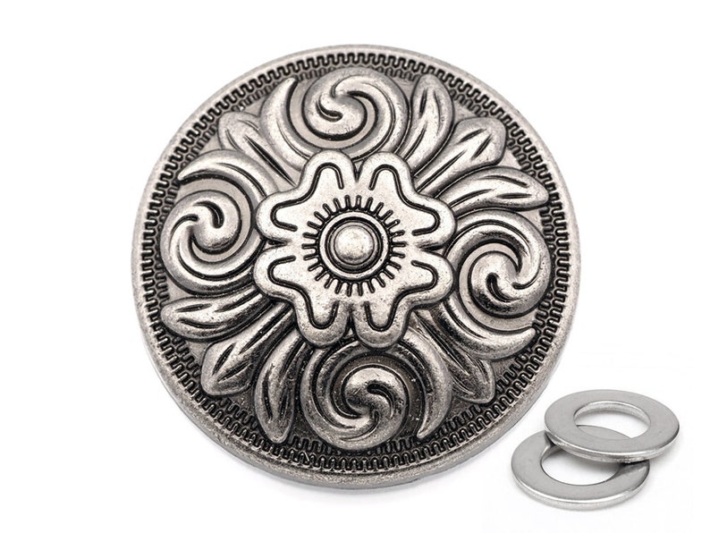 2pack 1-1/4 Inches Antique Navajo Vintage Screw Back Conchos Cowboy ...