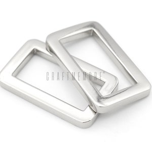 6pack Multi-size Flat Rectangle Rings Buckle for Bag Belt Strap Webbing ...