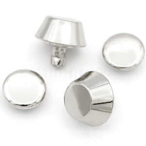 10pack 11mm Flat Cone Rapid Rivet With Round Post Caps for Bags Belts ...