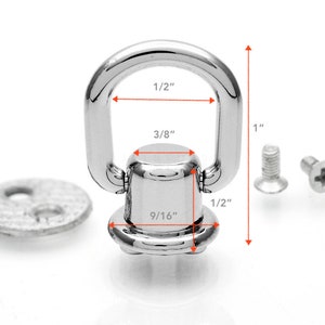 4 Pack 1/2 Inch D-ring Chain Connector Chicago Screw Post With Ring ...