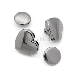 Heart Rivet 12mm Rapid Rivet Studs Metal Heart Shape Decorative Leather ...
