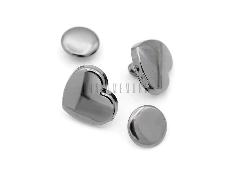 Heart Rivet 12mm Rapid Rivet Studs Metal Heart Shape Decorative Leather ...