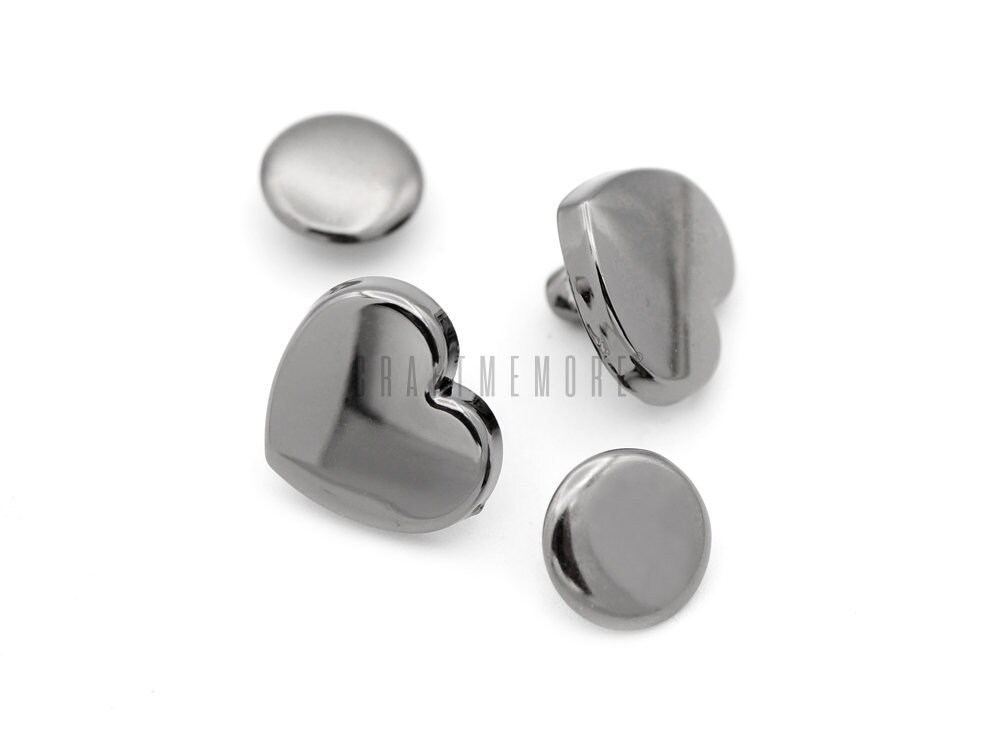 Heart Rivet 12mm Rapid Rivet Studs Metal Heart Shape Decorative Leather ...